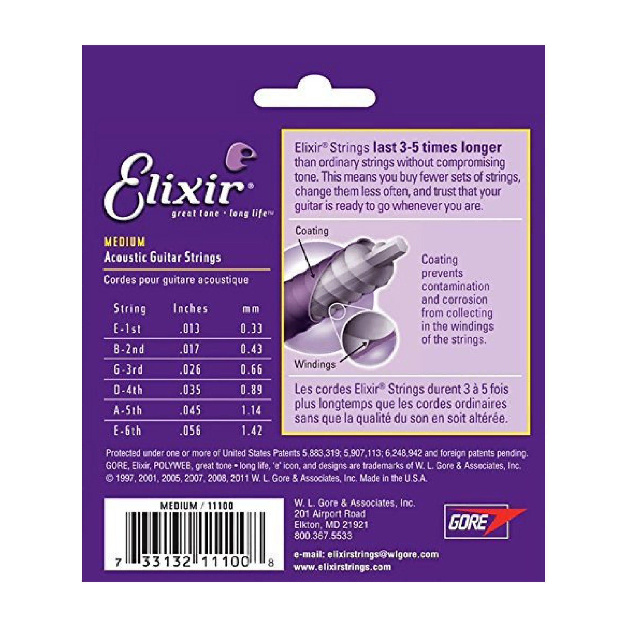 Elixir Acoustic Medium 80/20 Bronze with POLYWEB Coating — Tarpley Music