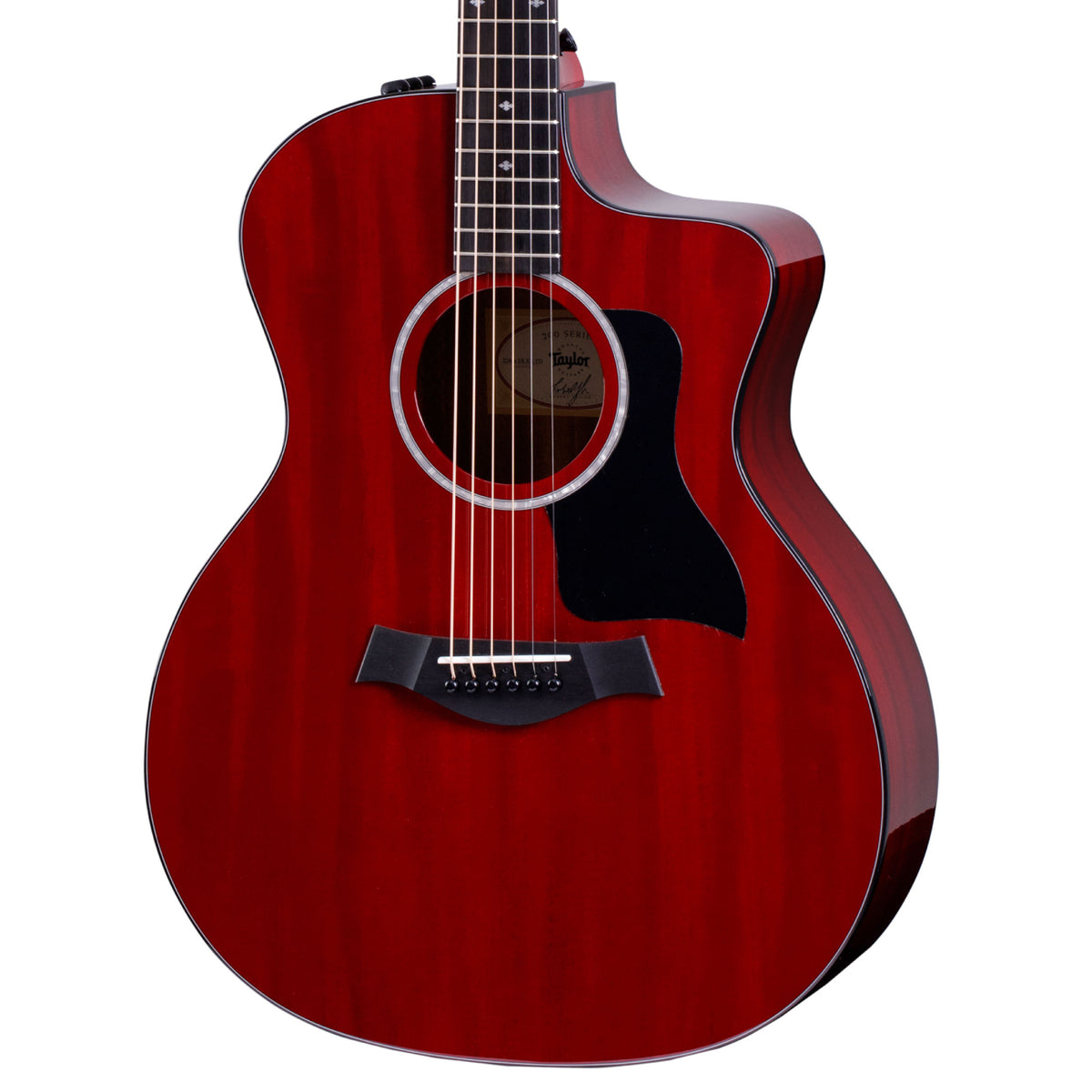 Taylor 224ce Deluxe Limited (Trans Red) Acoustic-Electric Guitar ...